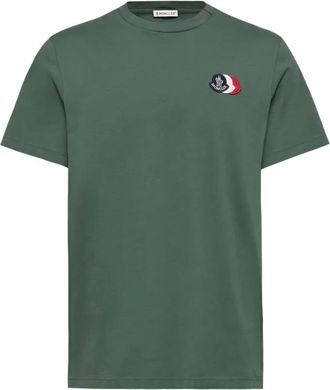 Moncler T-Shirt mit Rundhalsausschnitt - - Tops - Herren - Gr&uuml;n - 2XL