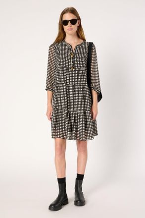 Gerard Darel Robe courte &agrave; pois graphiques - LIRA - Noir