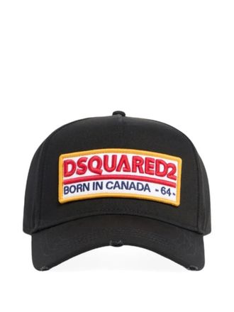 Dsquared2 Caps & M&uuml;tzen - Black Baseball Cap With Bold Patch And Adjustable - Gr. ONE SIZE - in Schwarz - f&uuml;r Damen
