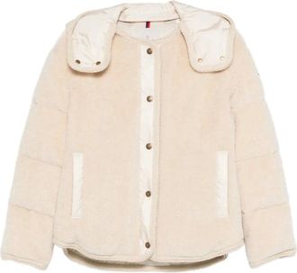 Moncler Femme, Vestes, Rose, Taille: M Moncler - veste boutonn&eacute;e Ciboulette &agrave; capuche