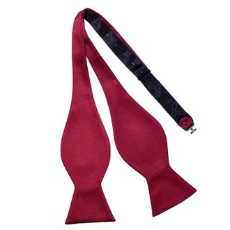 DonDon Herren Fliege zum Selberbinden Schleife Querbinder passend zu Anzug und Smoking - Bordeauxrot