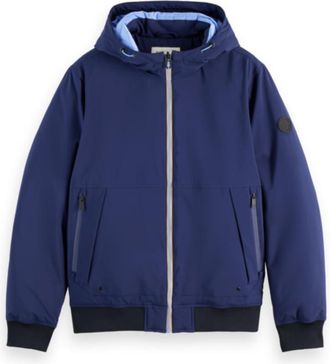 Scotch & Soda Herren Hooded Softshell Jacket Wattierte Jacke, Peacoat 401, XXL