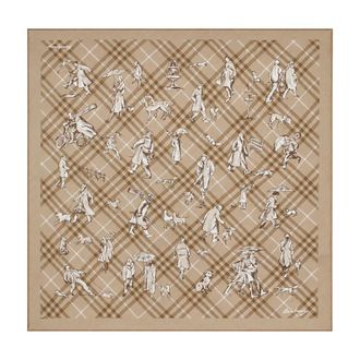 Burberry Silk Check Scarf - Beige