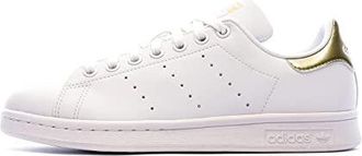 adidas Femme Stan Smith Sneaker, Cloud White/Cloud White/Gold Metallic, 36 EU