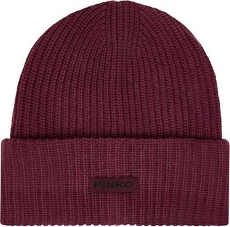 Pinko Pinko, Femme, Accessoires, Violet, Taille: ONE Size Bosnia Beanie Half English Rib