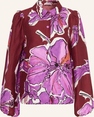 Rich & Royal Hemdbluse Mit Leinen rot