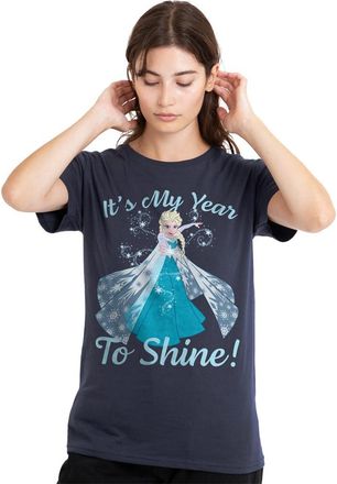 Disney Frozen Frozen New Year, My Year to Shine Ladies T Shirt, Deep Navy, X-Large