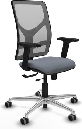 Piqueras y Crespo Drehstuhl aus Netzstoff mit 2D-Armlehnen, h&ouml;henverstellbare Lendenwirbelst&uuml;tze, ausgestattet mit Syncro/Traslack und Schneideschaum, mit Rollen von 65