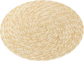 BESPORTBLE Rundes Platzset aus Handgewebtem Hitzebest&auml;ndig und Verschlei&szlig;fest Dekoratives Tischset f&uuml;r Esstisch um Kratzer zu Sch&uuml;tzen Umweltfreundlich Gelb