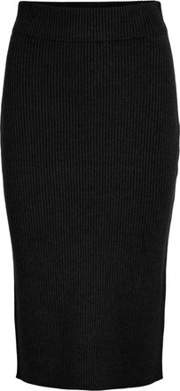 Vila Damen Viril Pencil Hw Knit Skirt - Noos Rock, SchwarzS