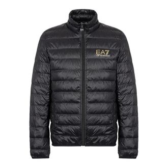 Emporio Armani Emporio Armani Ea7, Homme, Vestes, Noir, Taille: 2XL Veste noire avec logo dor&eacute;