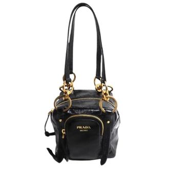 Prada Pre-owned Vintage Lederhandtasche - - Pre-owned - Damen - Schwarzk - ONE SIZE