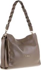 Pierre Cardin Sac &agrave; bandouli&egrave;re pour femme en cuir v&eacute;ritable Made in Italy 30x25x12 cm 1921, taupe, Taille unique