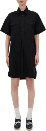 A.P.C. A.p.c., Femme, Robes, Noir, Taille: 40 FR Army Shirt Dress