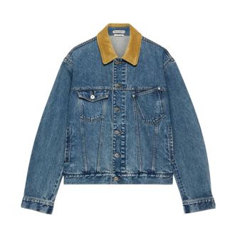 J.W.Anderson Corduroy Collar Denim Jacket - - Jackets - Herren - Blau - L