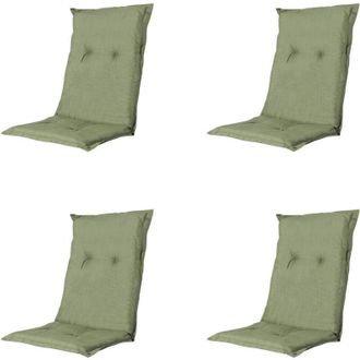 Madison New York Kissen niedrig Basic 4er-Set gr&uuml;n ca.105 x 50 cm, 50% Baumwolle / 50% Polyester