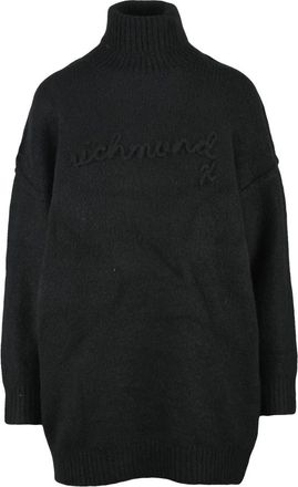 John Richmond Femme, Pulls, Noir, Taille: 40 FR Pull &agrave; col roul&eacute;