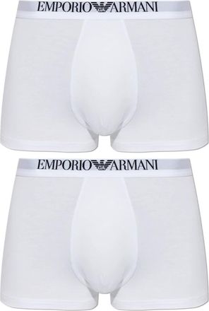 Emporio Armani Homme, Sous-v&ecirc;tements, Blanc, Taille: S Lot de deux boxers en jersey de viscose