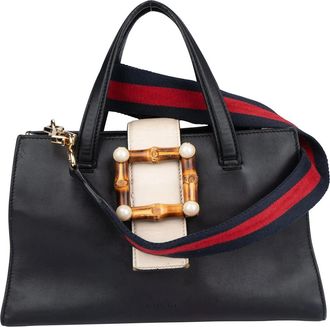 Gucci Crossbody Bags - Gucci Bicolor Calfskin Bamboo Buckle Handbag - Gr. unisize - in Bunt - f&uuml;r Damen
