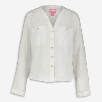 TK Maxx Wei&szlig;e Hemdbluse aus Leinen