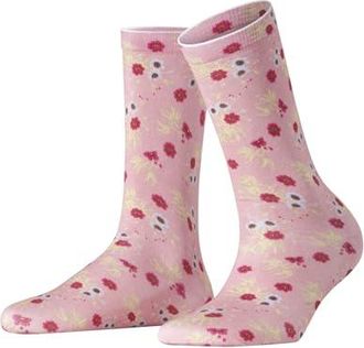 Burlington Floral Romance W So coton fantaisie 1 paire, Chaussettes Femme, Rose Powder Pink 8493, 36-41