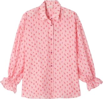 American Vintage Femme, Blouses et Chemises, Rose, Taille: 38 FR Chemise Zivow