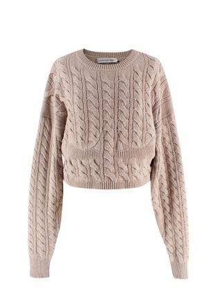 CHRISTOPHER ESBER Cropped Cable-knit Underwired Jumper Size M