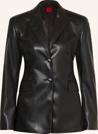 HUGO BOSS Hugo Blazer Asmalla In Lederoptik schwarz