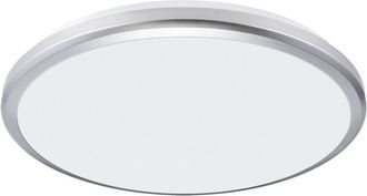 Licht-Erlebnisse Plafonnier LED extérieur Ø 26,5 cm rond IP54 en blanc argenté blanc neutre 4200 K 1980 lm éclairage extérieur