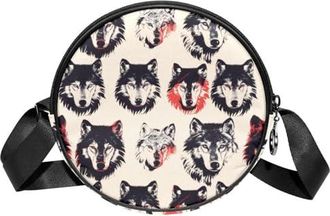 Generic Circle Sac &agrave; bandouli&egrave;re pour femme, petit sac &agrave; bandouli&egrave;re sans couture avec fermeture &eacute;clair et bretelles r&eacute;glables, sac &agrave; main rond d&eacute;contract&eacute; po