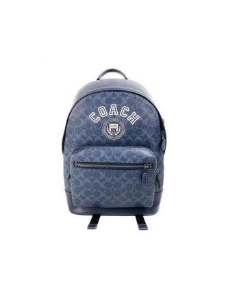 Coach Womens Backpack Denim-Black Cowhide