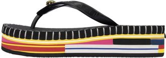 UZURII Slipper & Pantoletten - Zehentrenner Mondriaan Colorful Black - Gr. 41,5 (EU) - in Schwarz - f&uuml;r Damen