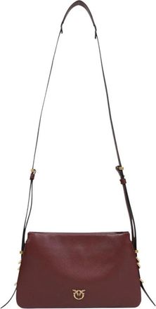 Pinko Pinko, Femme, Sacs, Rouge, Taille: ONE Size Sac Bandouli&egrave;re en Cuir avec Fermeture &Eacute;clair