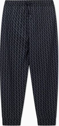 A|X Armani Exchange Mens Essential, All-Over Monogram,Sweatpants,Black,XL