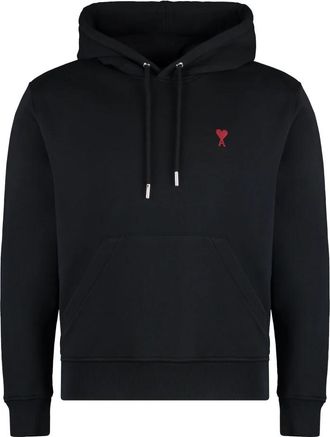 Ami Bestickter Baumwoll-Hoodie - - Sweatshirts & Hoodies - Herren - Schwarzk - S