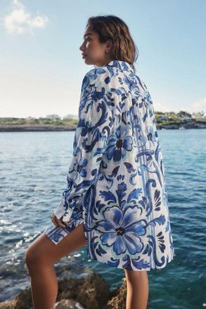 Next Strandshirt Strandkleid aus 100 % Baumwolle (1-tlg)