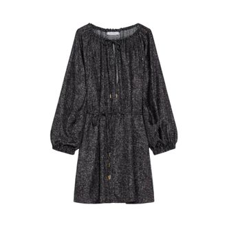 Max Mara Femme, Robes, Noir, Taille: 36 FR Élégante robe en soie avec détails découpés