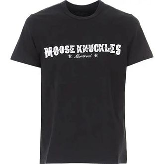 Moose Knuckles T-Shirt- Klassischer Stil - - Tops - Herren - Schwarzk - XS