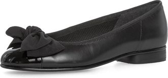 Gabor Damen Klassische Ballerinas, Frauen Flats,klassisch elegant,schleife,schwarz,42.5 EU / 8.5 UK