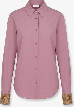 Dries Van Noten Chloris cotton shirt with embroiders cuffs - DRIES VAN NOTEN - gender_Woman