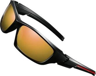 Generico Lunettes De Soleil Pour Activit&eacute;s Sportives,Lunettes De Soleil Anti R&eacute;flexe UV - Avec Lentille Anti-R&eacute;flexe L&eacute;ger pour Plage Golf Cyclisme P&ecirc;che Condu