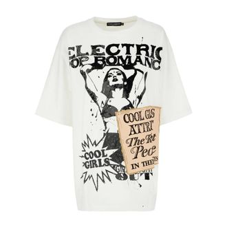Dolce & Gabbana Femme, Tops, Blanc, Taille: 38 FR T-shirt oversize en jersey