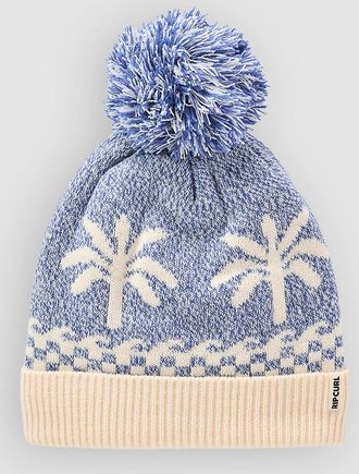 Rip Curl Jacquard Pom Pom Beanie mid blue