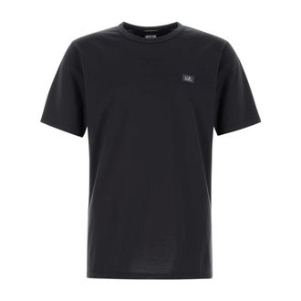 C.P. Company C.p. Company, Homme, Tops, Noir, Taille: S T-shirt en coton &agrave; manches courtes