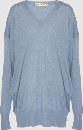 Marni Pull Laine Bleu Opal