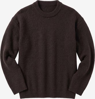 Knowledge Cotton Apparel Damen vegan Pullover Souffl&eacute; Garn Chocolate Torte Braun