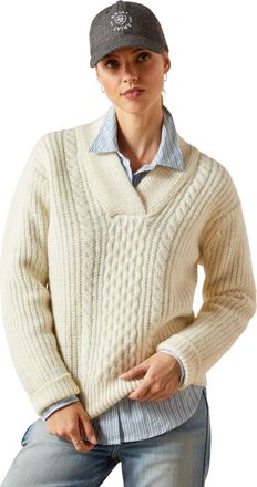 Ariat Womens Arley Sweater Long Sleeve in Arctic Wolf, Size X-Small, by Ariat