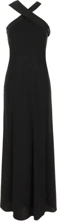 Max Mara robe longue &agrave; dos nu - Noir