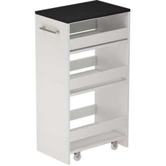 Vicco Rollregal Rivo, Weiß/Anthrazit, 30 x 84.8 cm