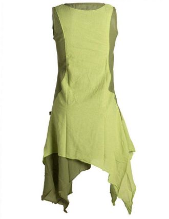 vishes Sommerkleid &Auml;rmelloses Lagenlook Kleid handgewebte Baumwolle Goa, Boho, Hippie Style